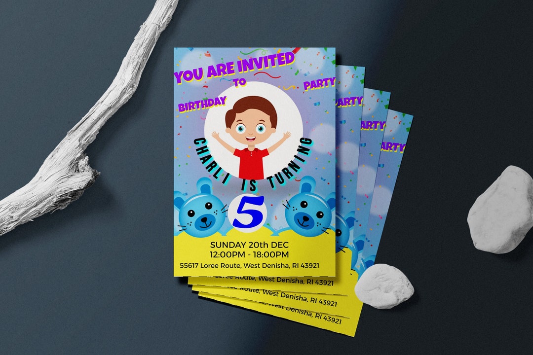 Editable Birthday Invitation, Personalize Image, Instant Download ...