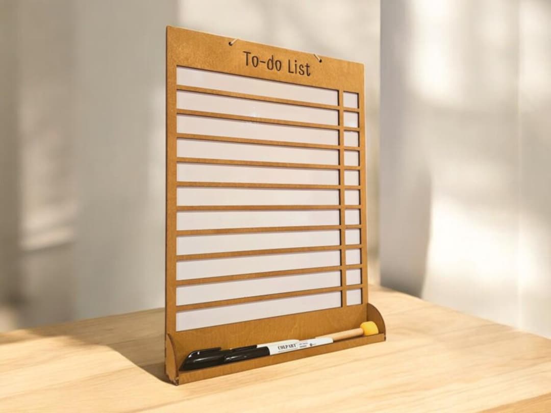 Wooden Whiteboard To-do List Re-usable Todo List Whiteboard Todo List ...