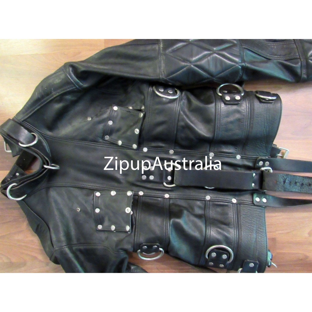 Real Leather Heavy Duty Padded Straitjacket Clubwear Straight - Etsy