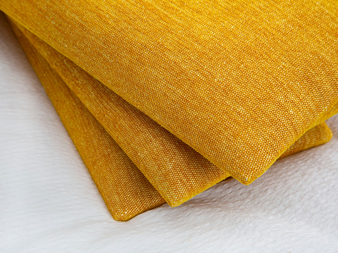 Mustard Linen Headboard Panel: Boho Upholstered Wall Decor - Etsy