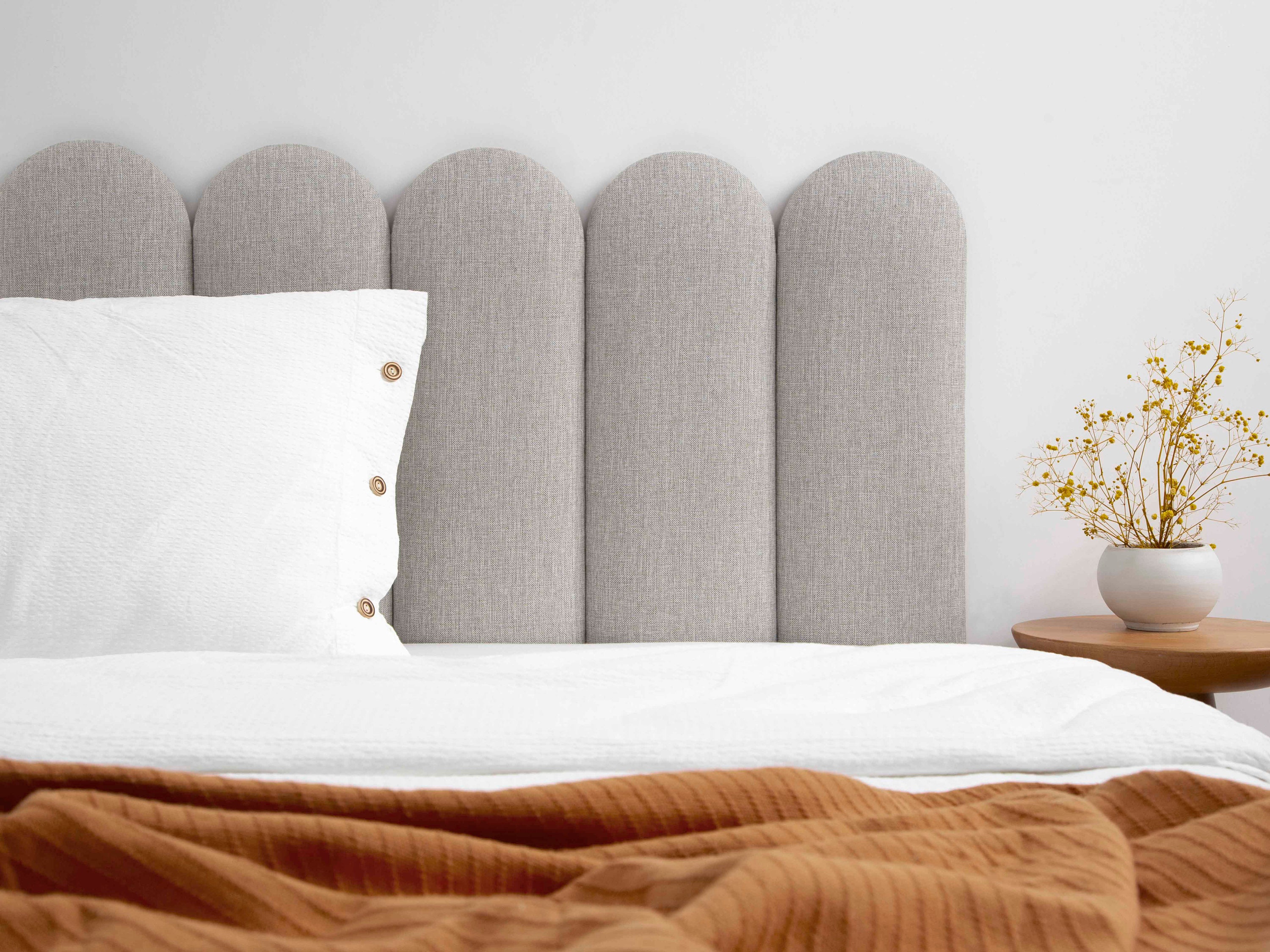 Beige Linen Headboard Panel Upholstered Soft Wall Panel Boho Headboard ...