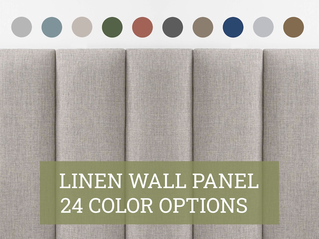 Linen Upholstered Wall Panel: Soft, Self-adhesive, Easy Install - Etsy