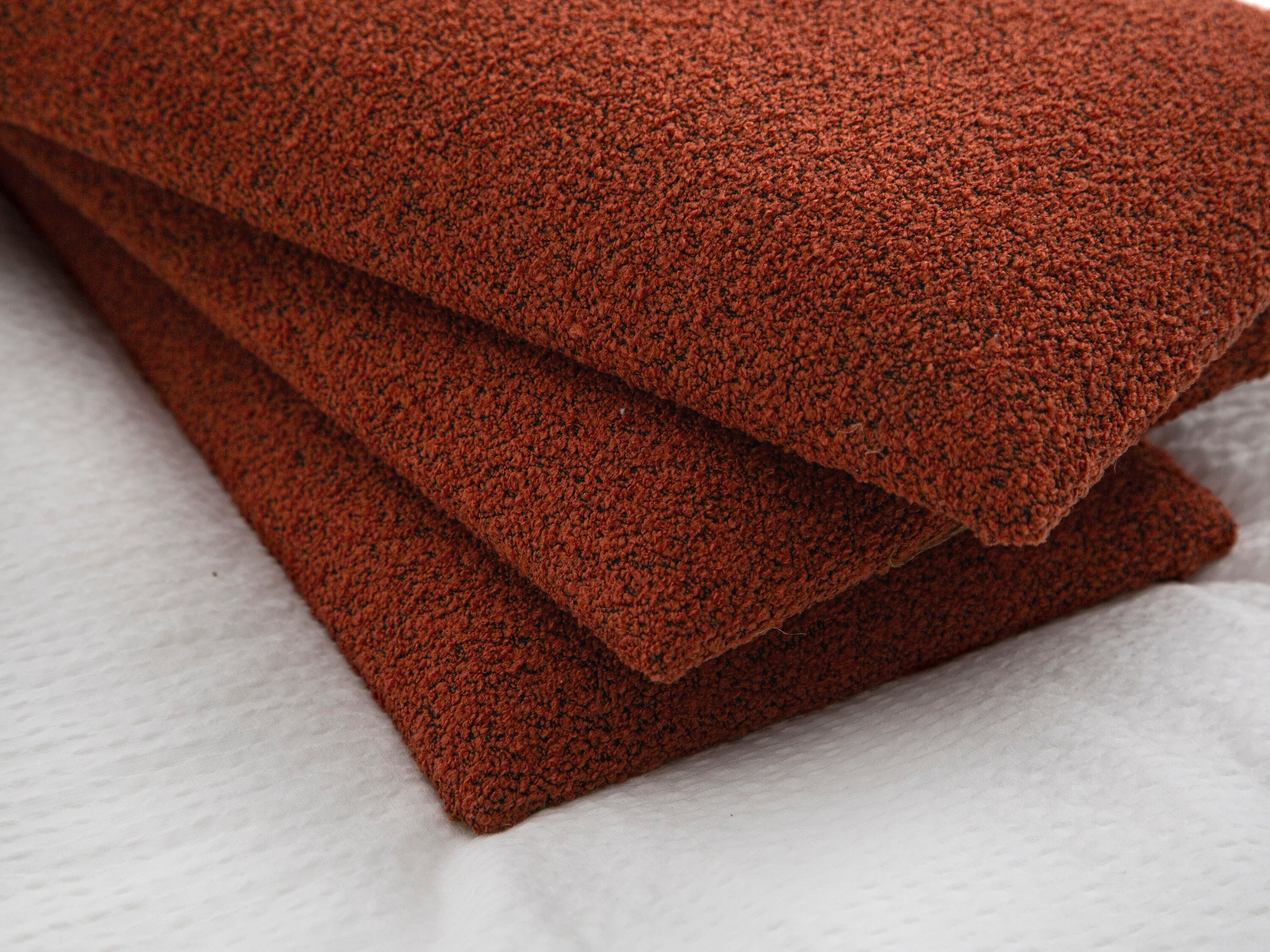 Terracotta Red Boucle Wall Panel Textured Upholstered Soft - Etsy