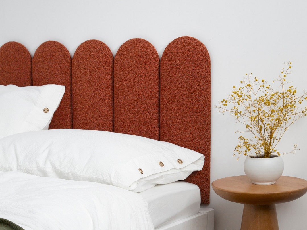 Terracotta Red Boucle Wall Panel • Textured Upholstered Soft Panel ...