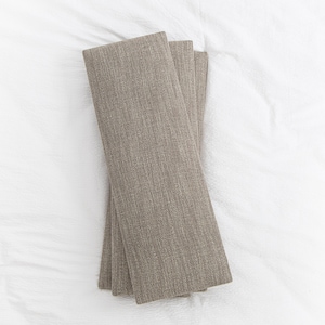 Taupe Beige Wall Panel • Boho Linen Headboard • Upholstered Soft Panel ...