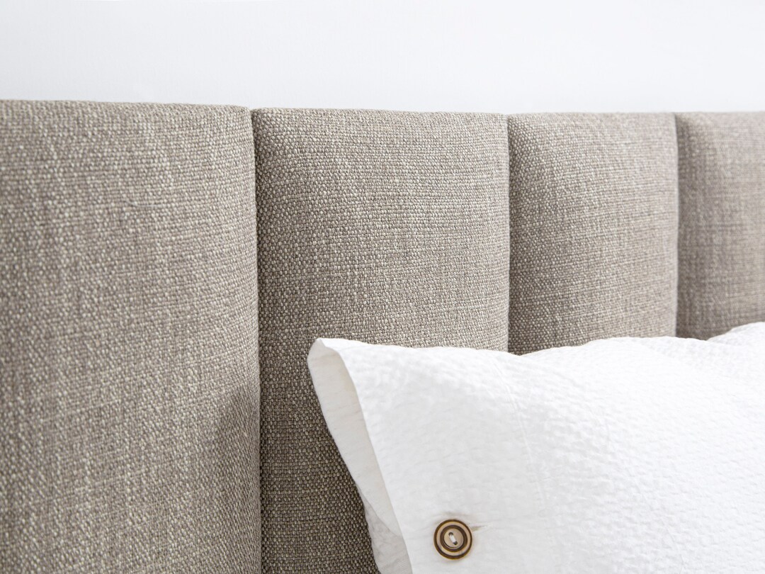 Taupe Beige Wall Panel Boho Linen Headboard Upholstered Soft Panel ...