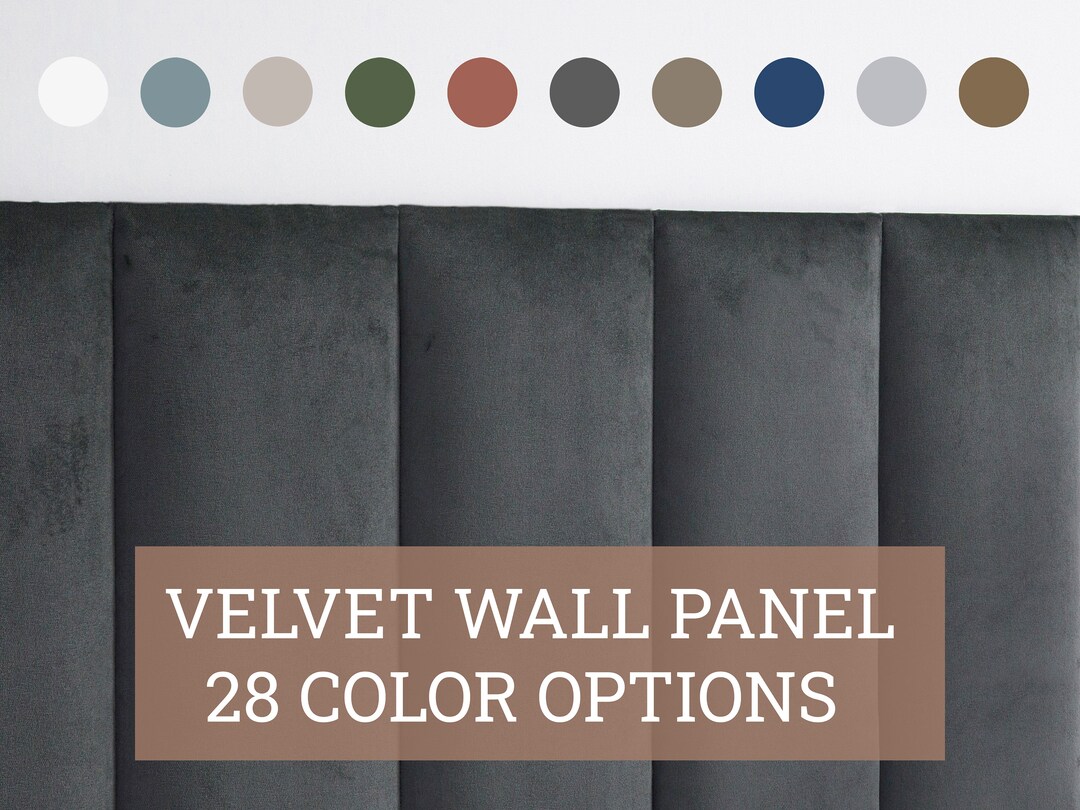 Velvet Upholstered Wall Panel: Self-adhesive Sound Dampening Tiles - Etsy