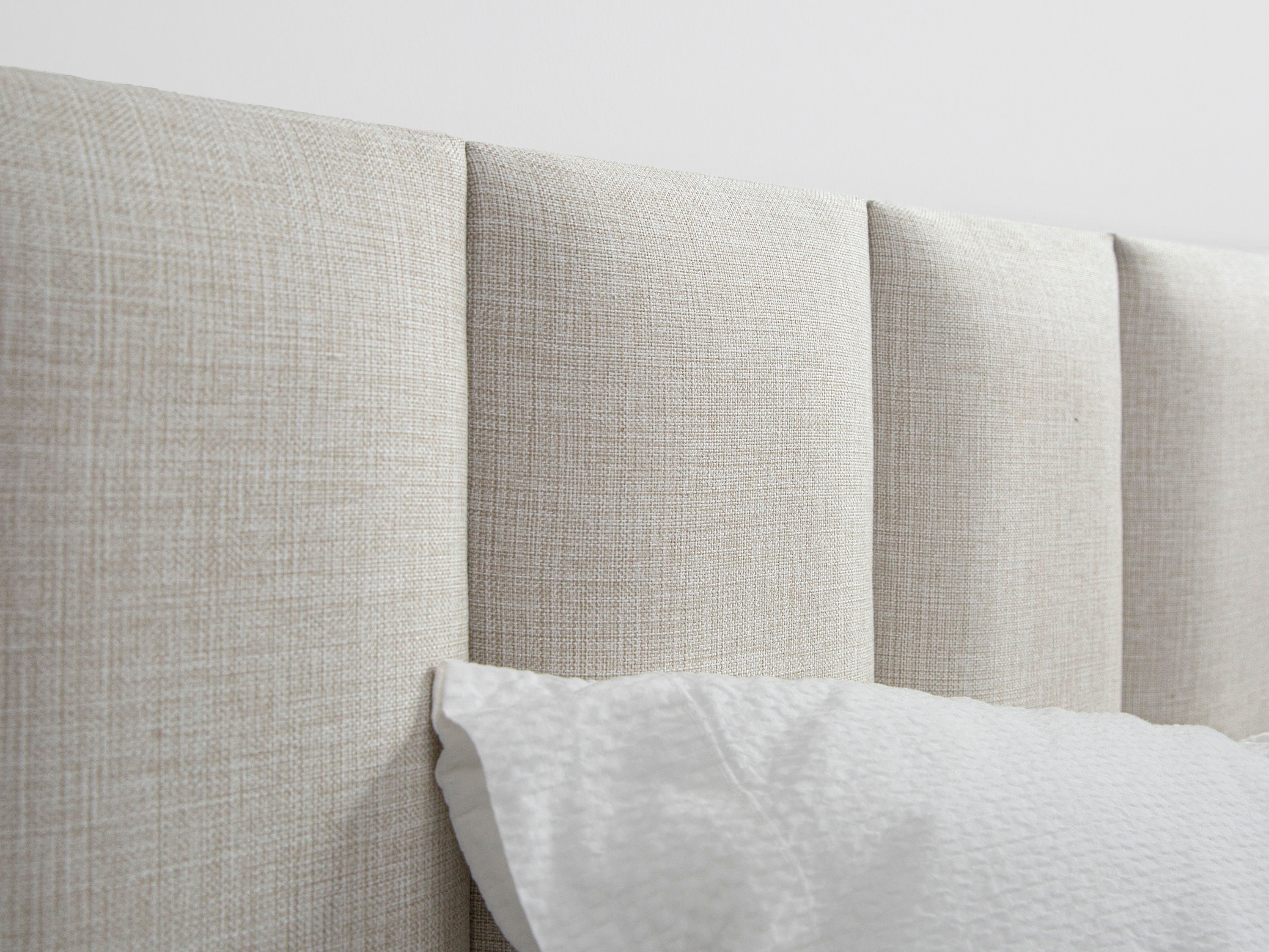 Neutral Linen Headboard Panel: Upholstered Boho Wall Decor - Etsy