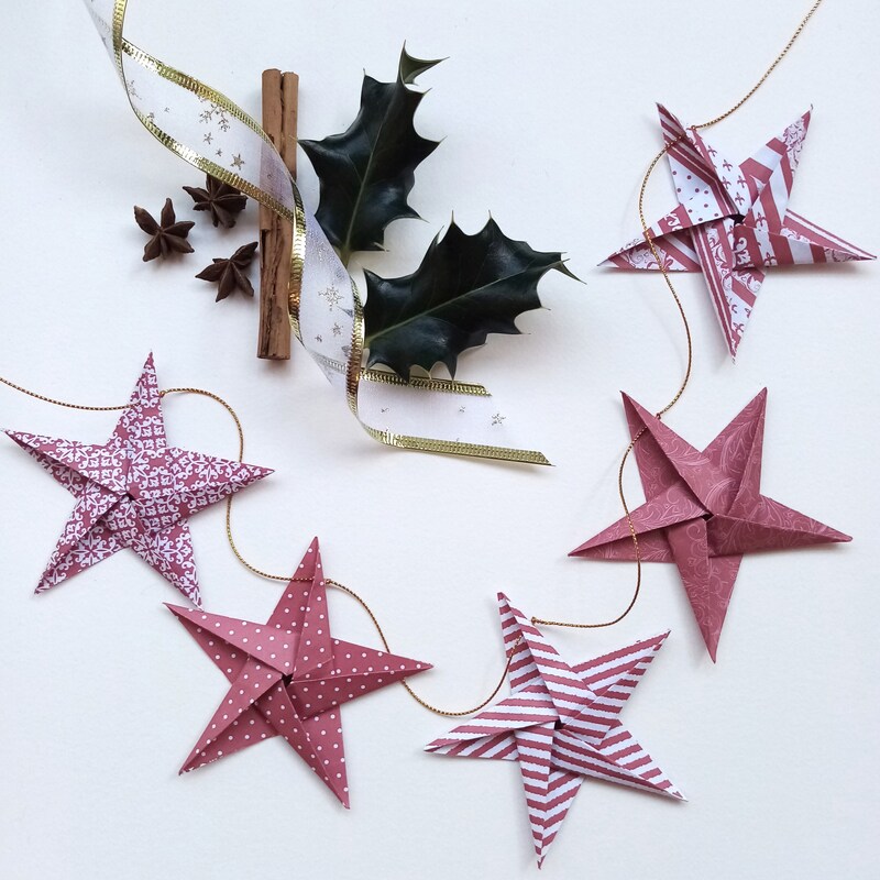 Paper Star Garland - Etsy