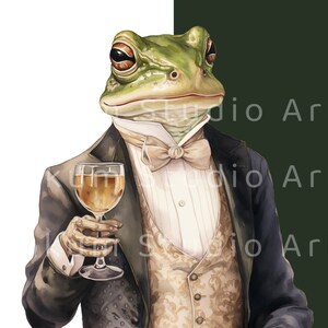 Victorian Frog Clipart Bundle Funny Frogs Clip Art Frog Vintage PNG ...