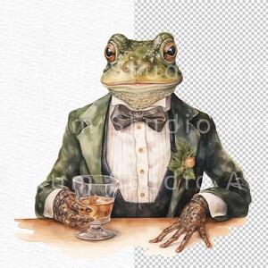 Victorian Frog Clipart Bundle Funny Frogs Clip Art Frog Vintage PNG ...