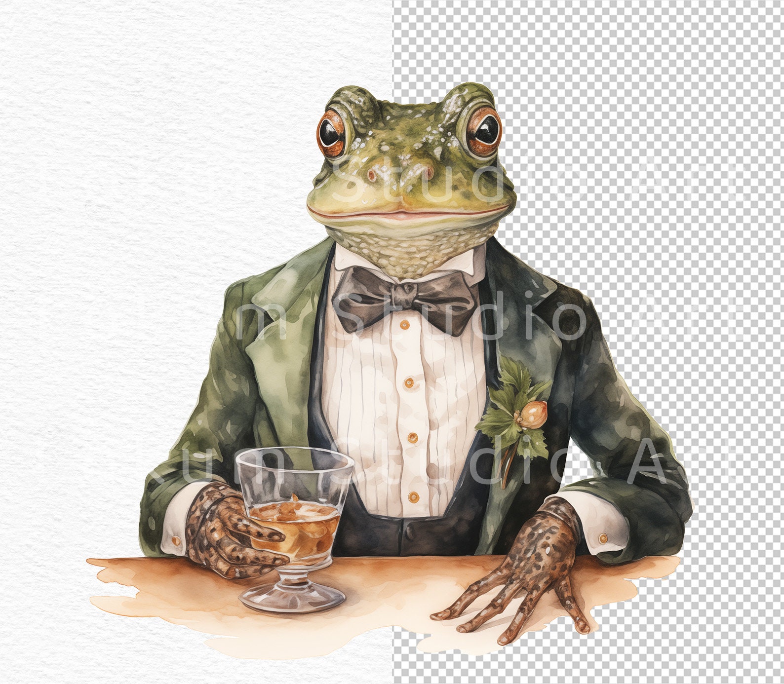 Victorian Frog Clipart Bundle Funny Frogs Clip Art Frog Vintage PNG ...