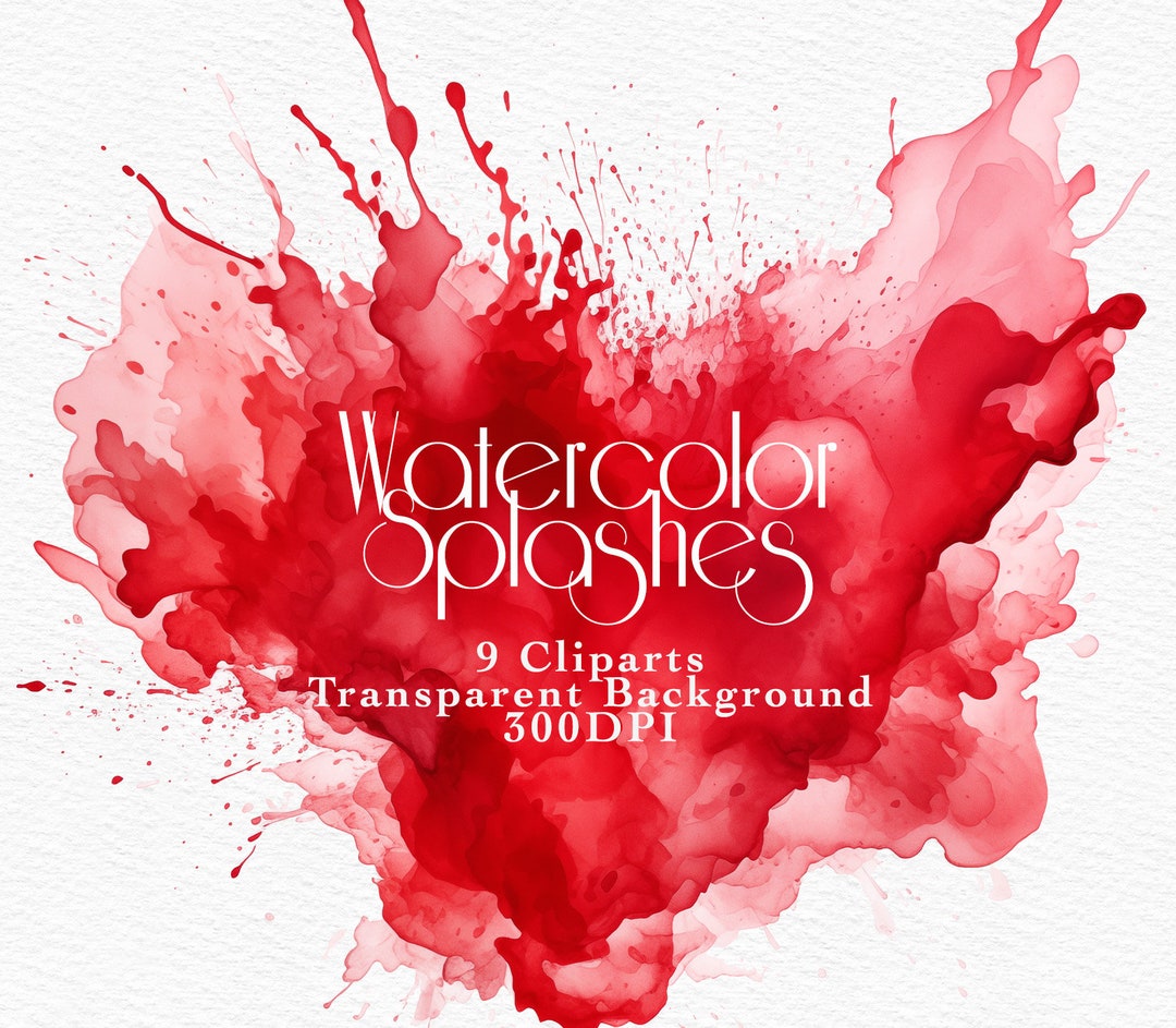 Watercolor Splashes Clipart Color Splash Clip Art Pastel Brush Strokes ...