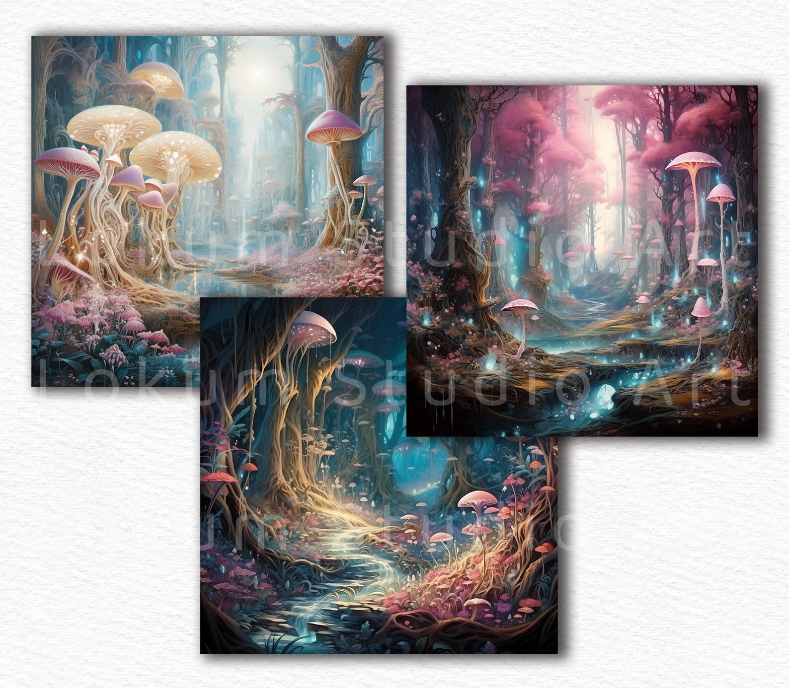 Magic Forest Printable Digital Fantasy Enchanted Forest Digital Magical ...