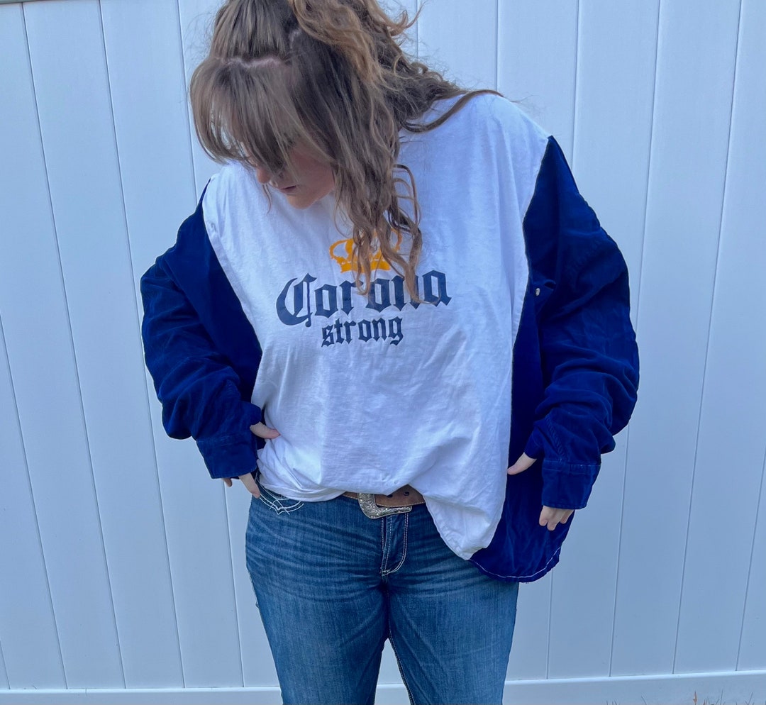 Rework Royal Blue Corona Flannel - Etsy