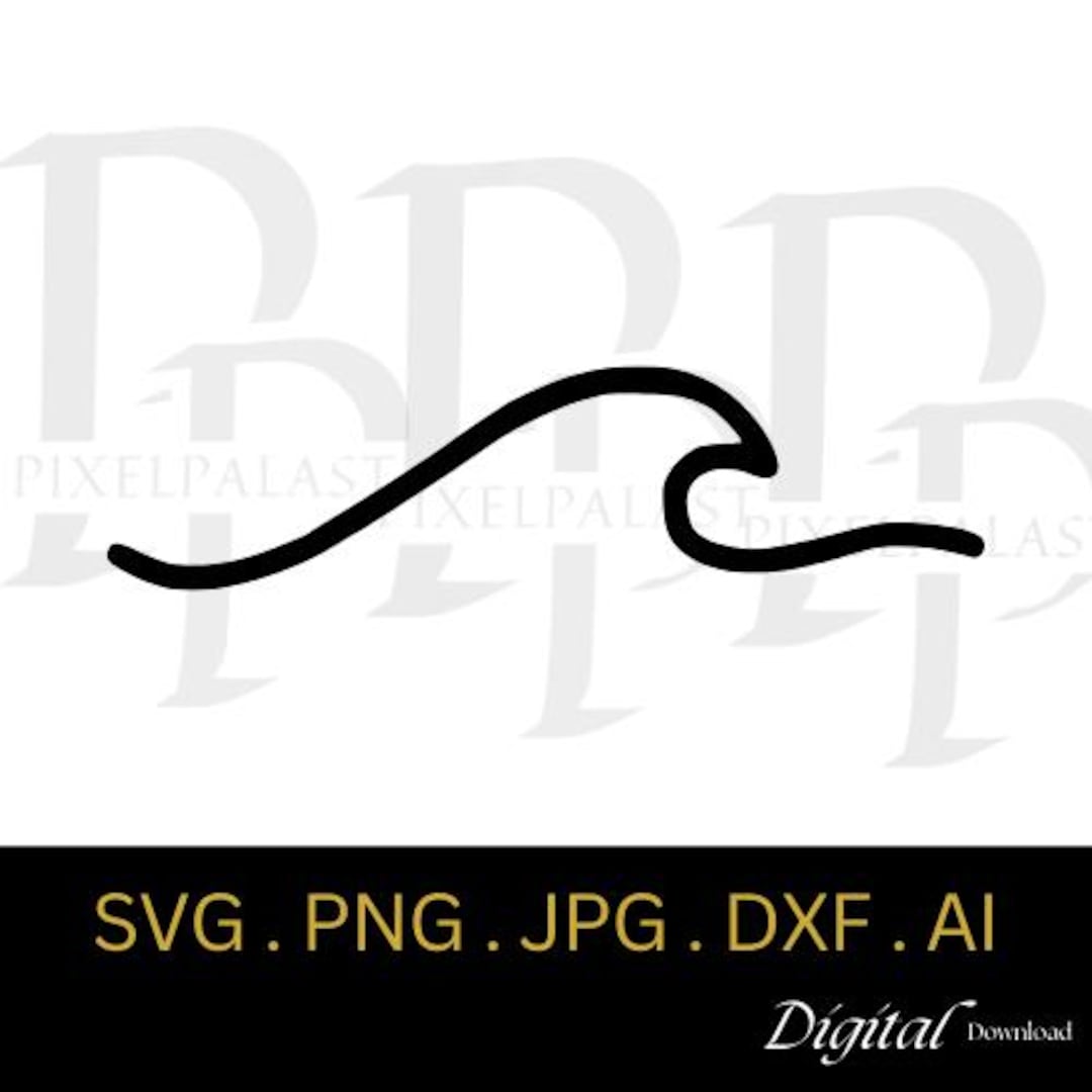 Wave DIGITAL PRODUCT .svg .png .jpg .dxf . Ai. for Instant Download ...