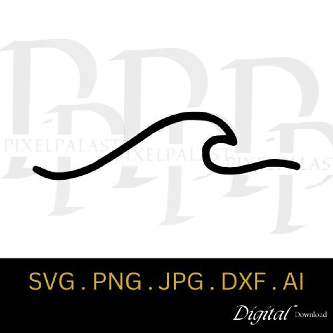 Wave DIGITAL PRODUCT .svg .png .jpg .dxf . Ai. for Instant Download ...