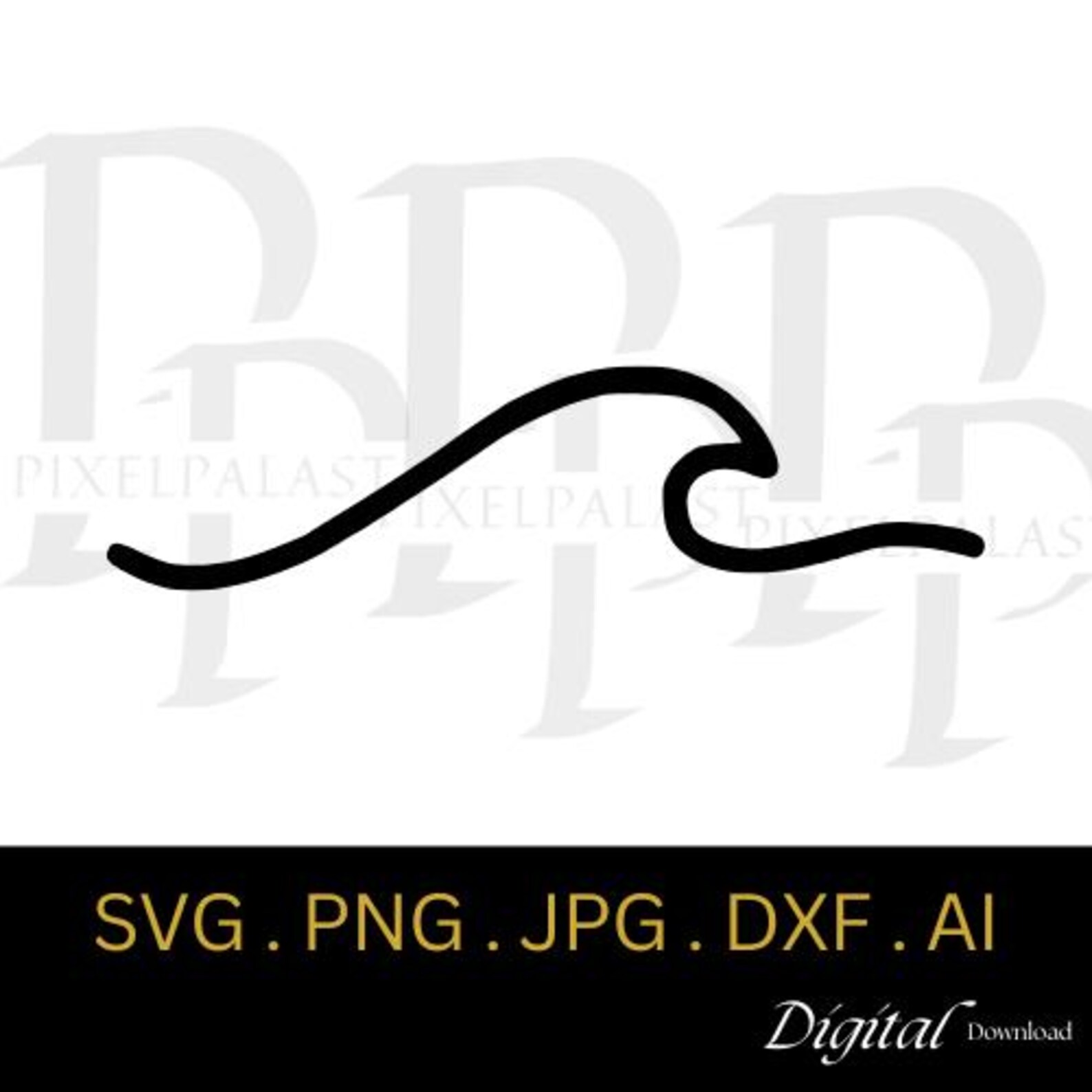 Wave DIGITAL PRODUCT .svg .png .jpg .dxf . Ai. for Instant Download ...