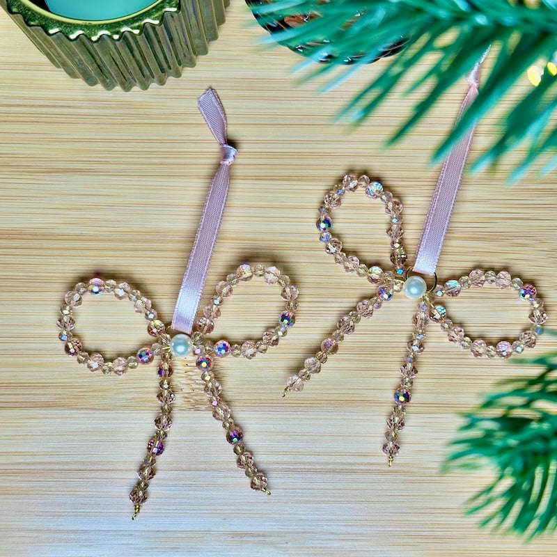 Glitter Bow Tree Decoration - Etsy UK