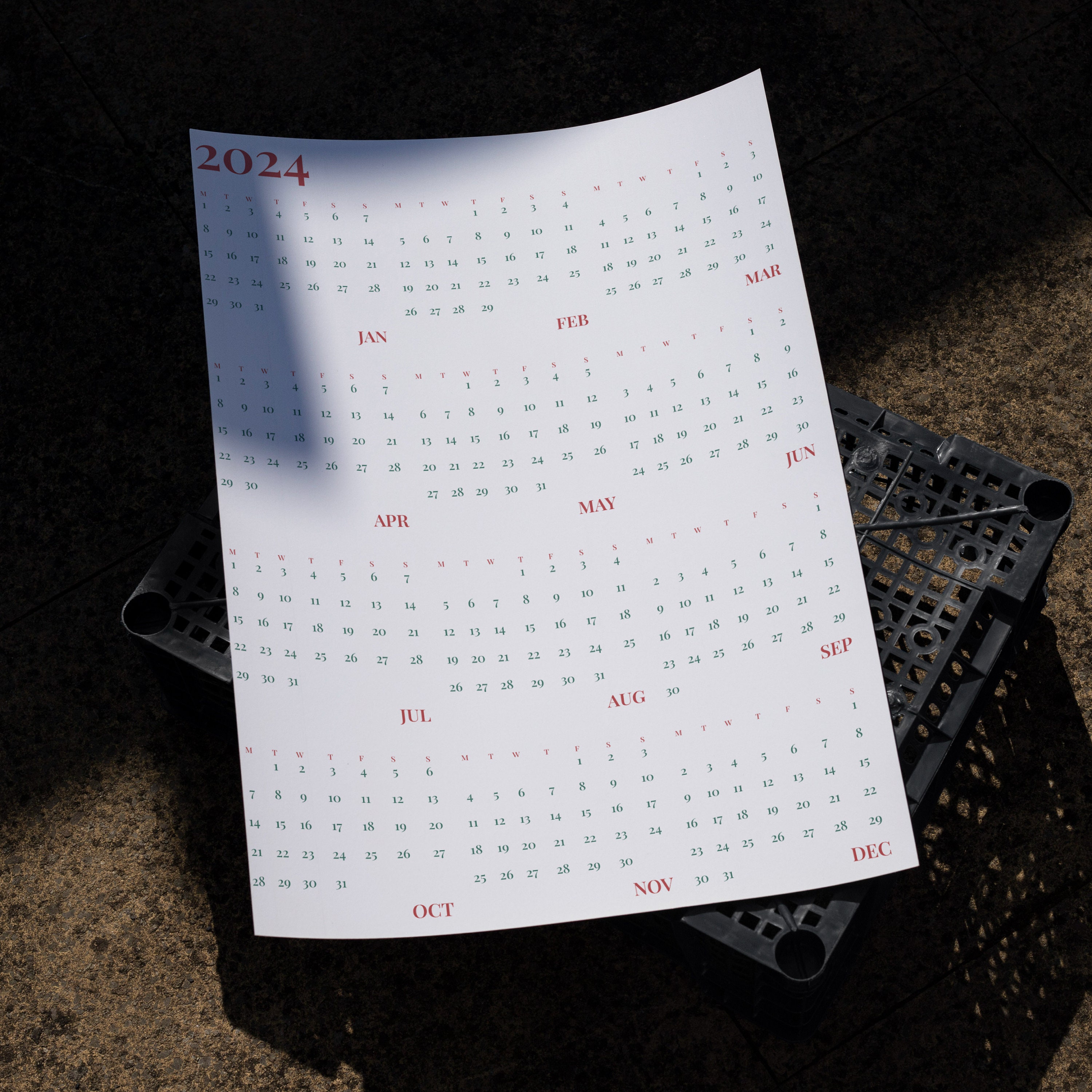 Printable Wall Calendar 2024 Vertical Wall Dated Planner 2024 Digital ...