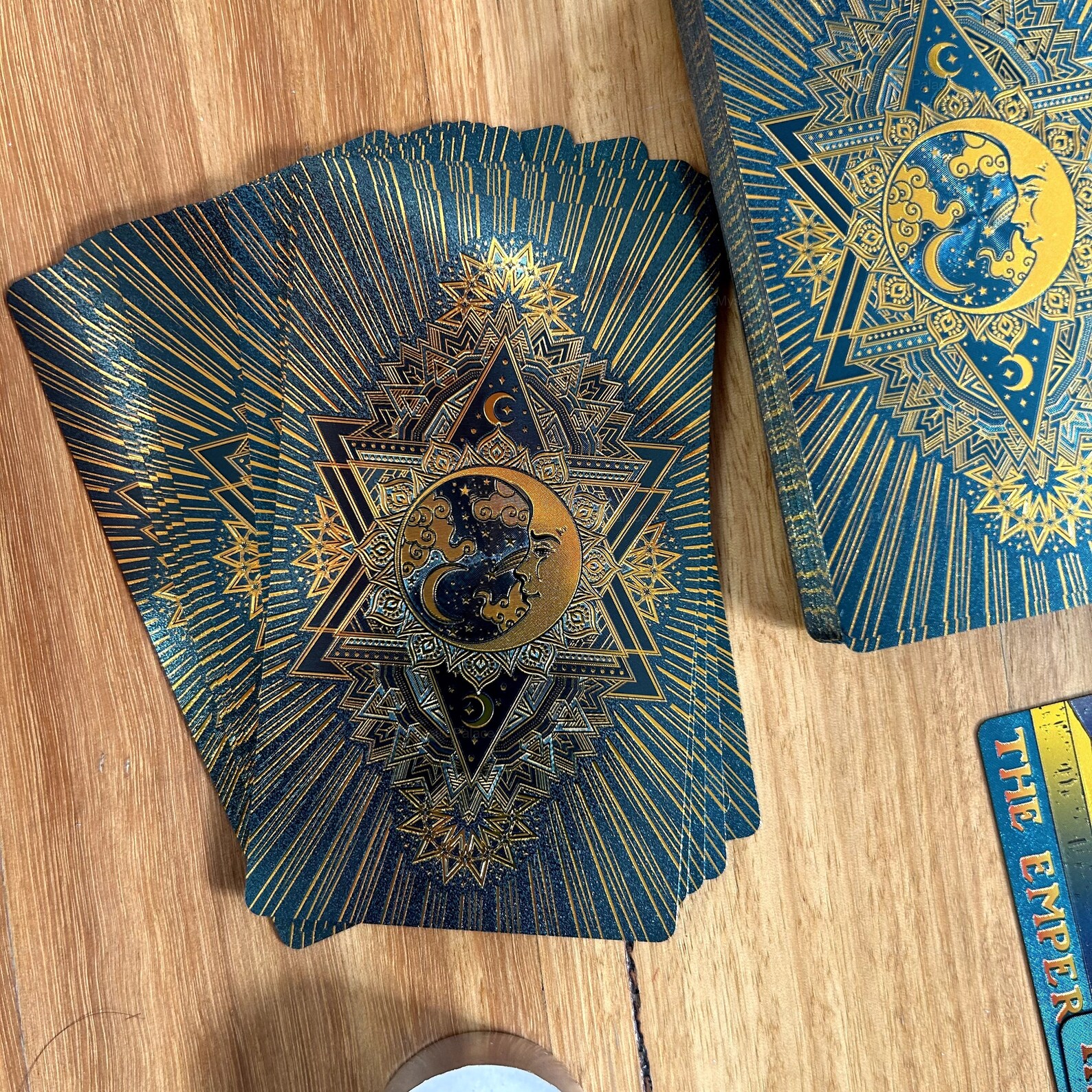 Green Gold Tarot Cards Deck in a Box With Guide Book Divination Cards ...