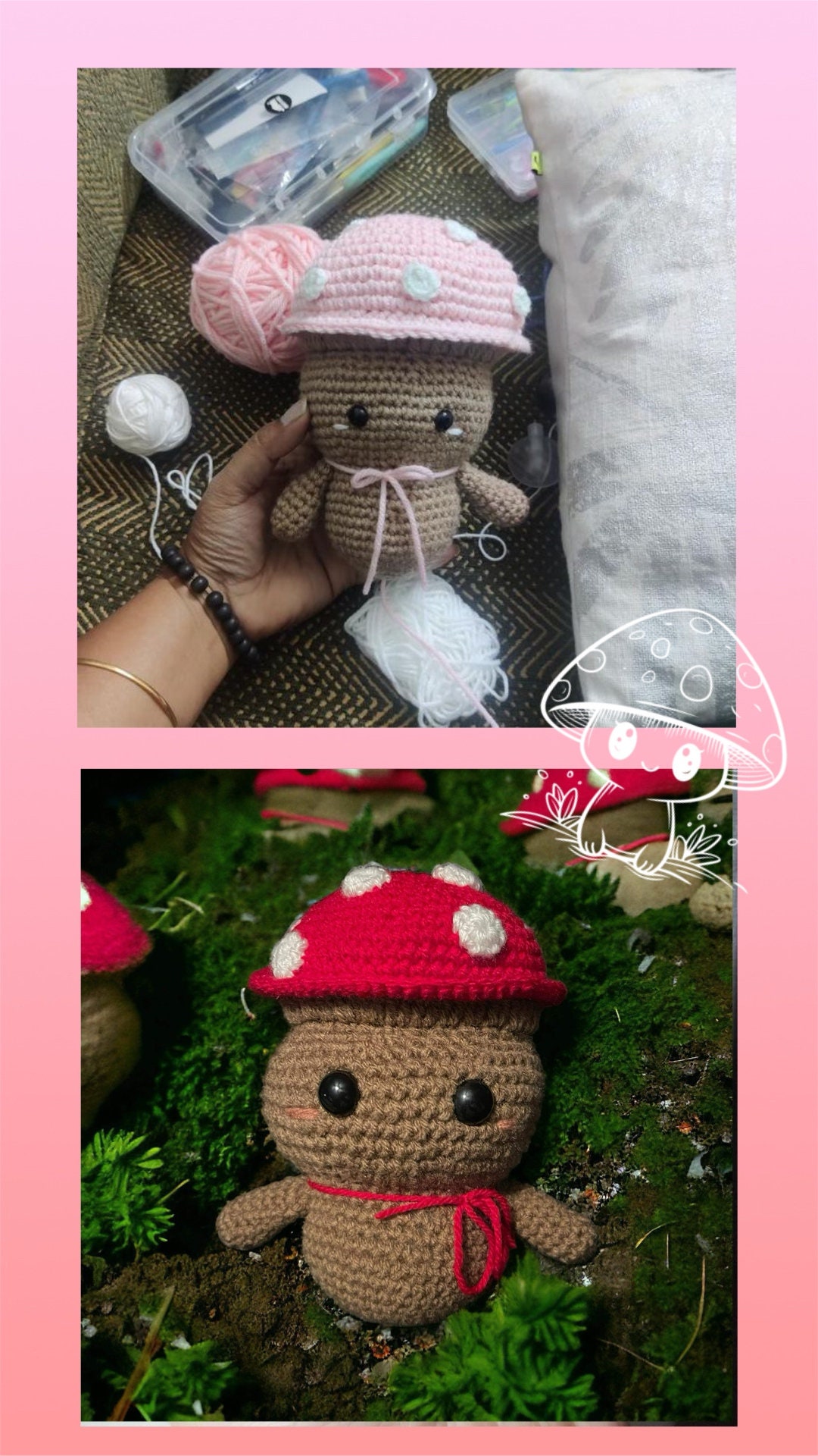 Mushroom Buddy Crochet Pattern - Etsy