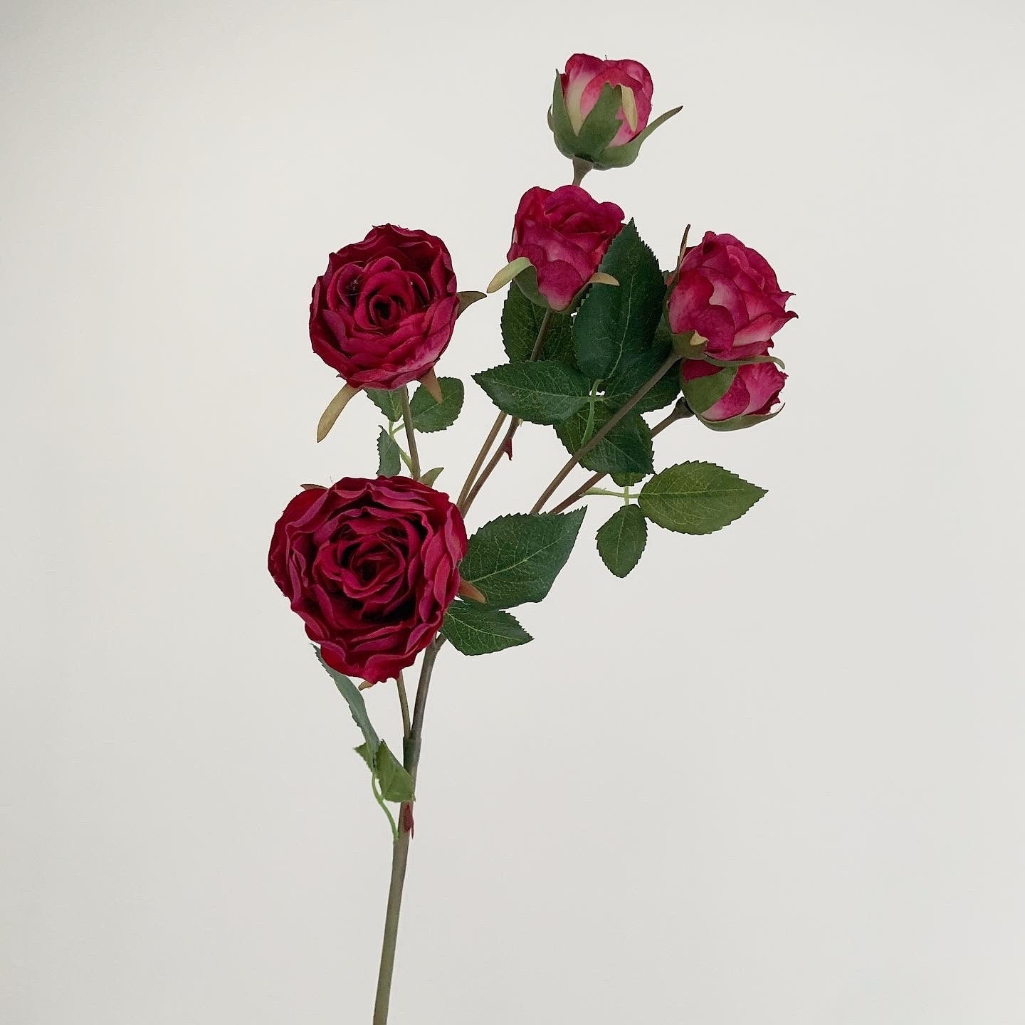Burgundy Red Rose Spray – Faux Floral Arrangement, Home Decor - Etsy