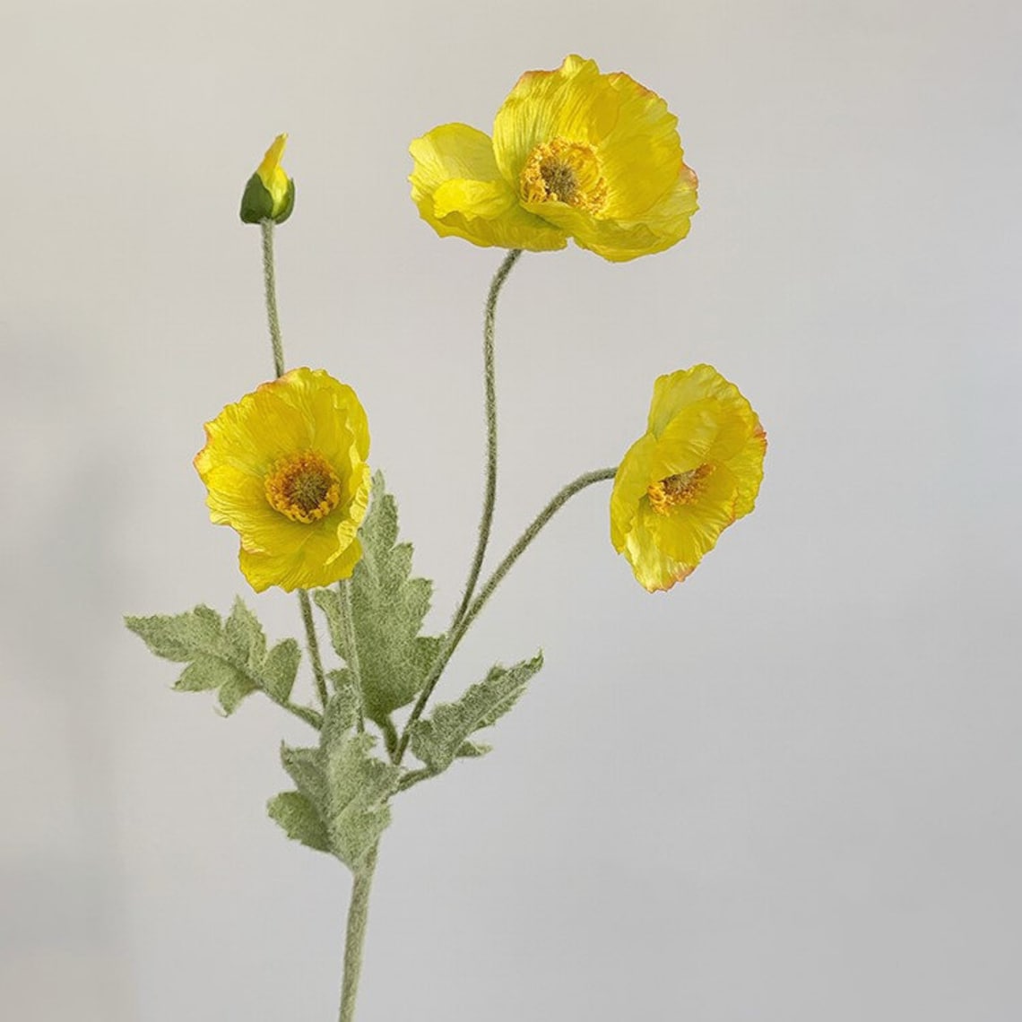 4 Head Faux Poppy Flowers,23.5 Silk Flower Poppy, DIY Florals. Wedding ...