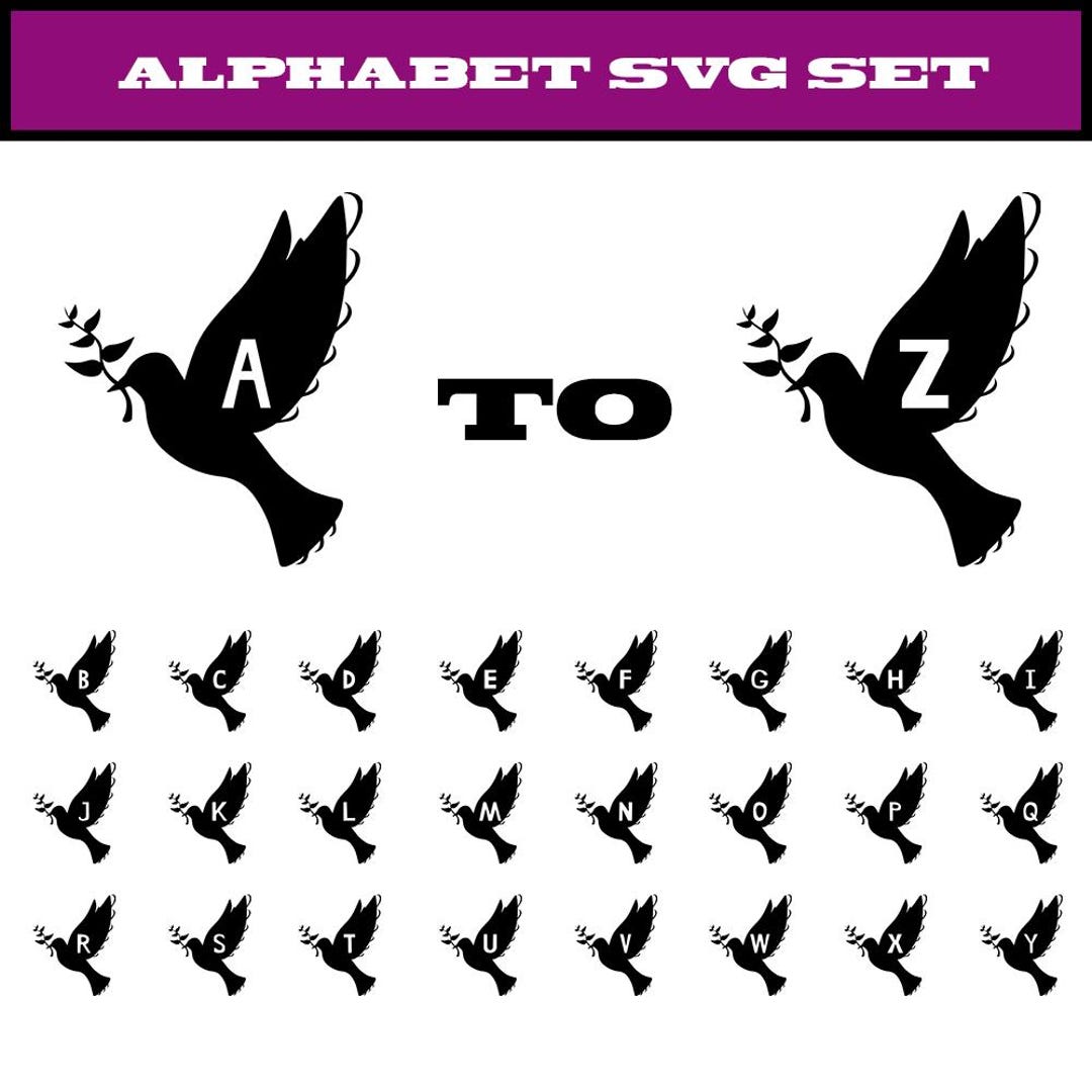 Dove Font, Dove Svg, Dove Clipart, Clip Art, Dove Png, Dxf, Eps ...
