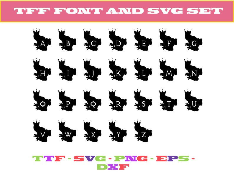 Frog Prince Font, Frog Prince Svg, Clipart, Frog Prince Png, Fairy ...