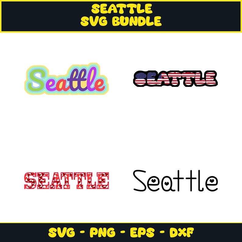 Seattle Svg, Seattle Clipart, Seattle Clip Art, Seattle Png, Seattle ...
