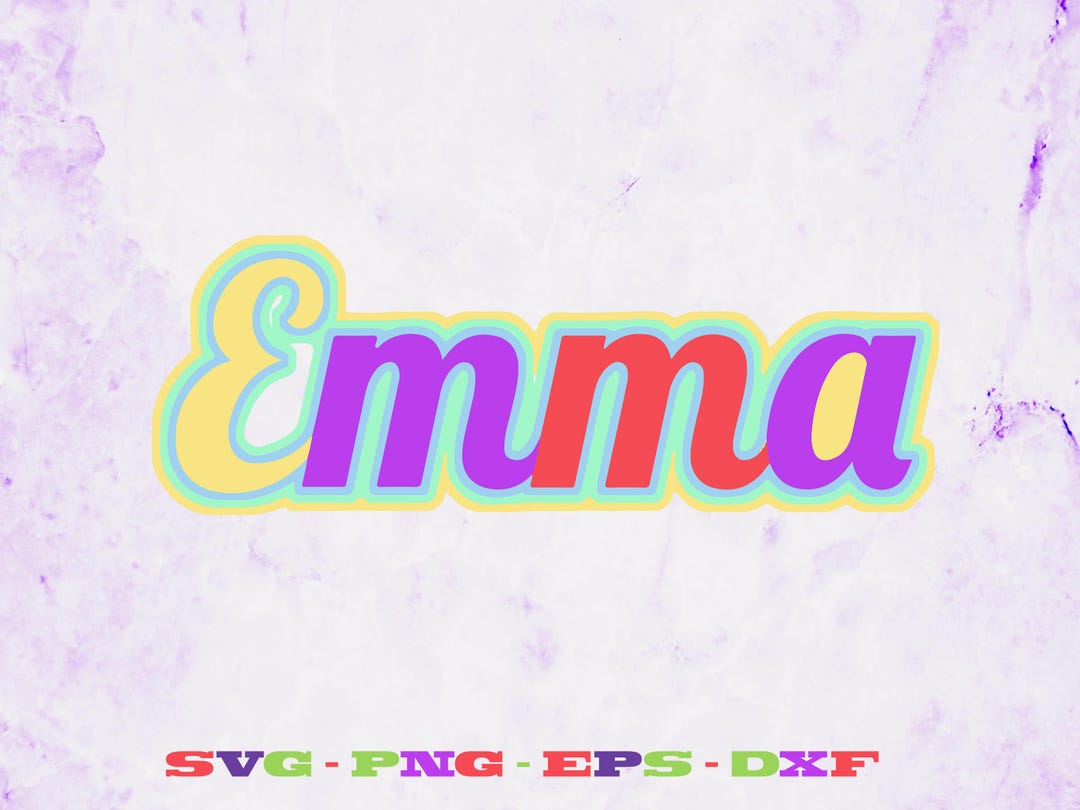 Emma Svg, Emma Clipart, Emma Clip Art, Emma Png, Girl Name, Dxf, Eps ...