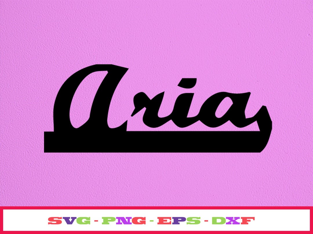 Aria Svg, Aria Clipart, Clip Art, Aria Png, Girl Name, Dxf, Eps ...