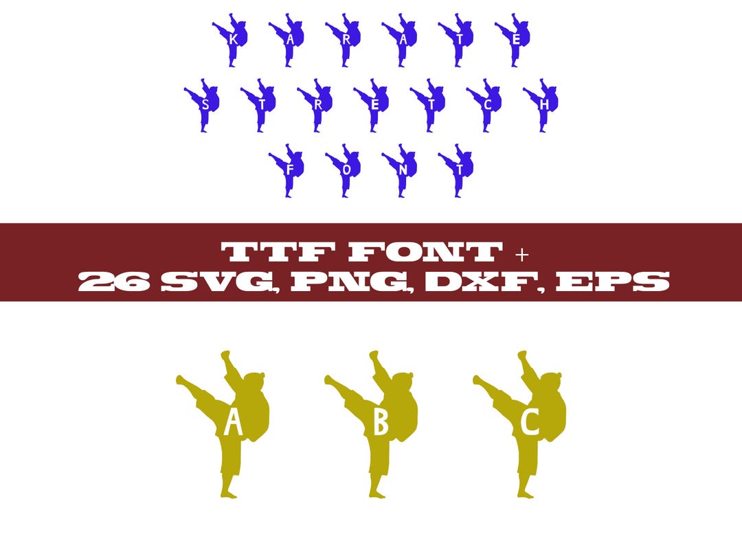 Karate Font, Karate Svg, Karate Clipart, Clip Art, Karate Stretch Png ...