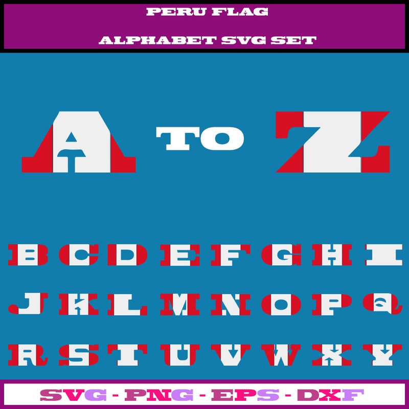 Peruvian Flag Svg - Etsy