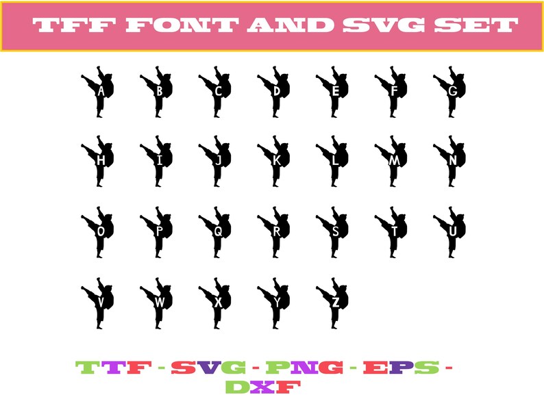 Karate Font, Karate Svg, Karate Clipart, Clip Art, Karate Stretch Png ...