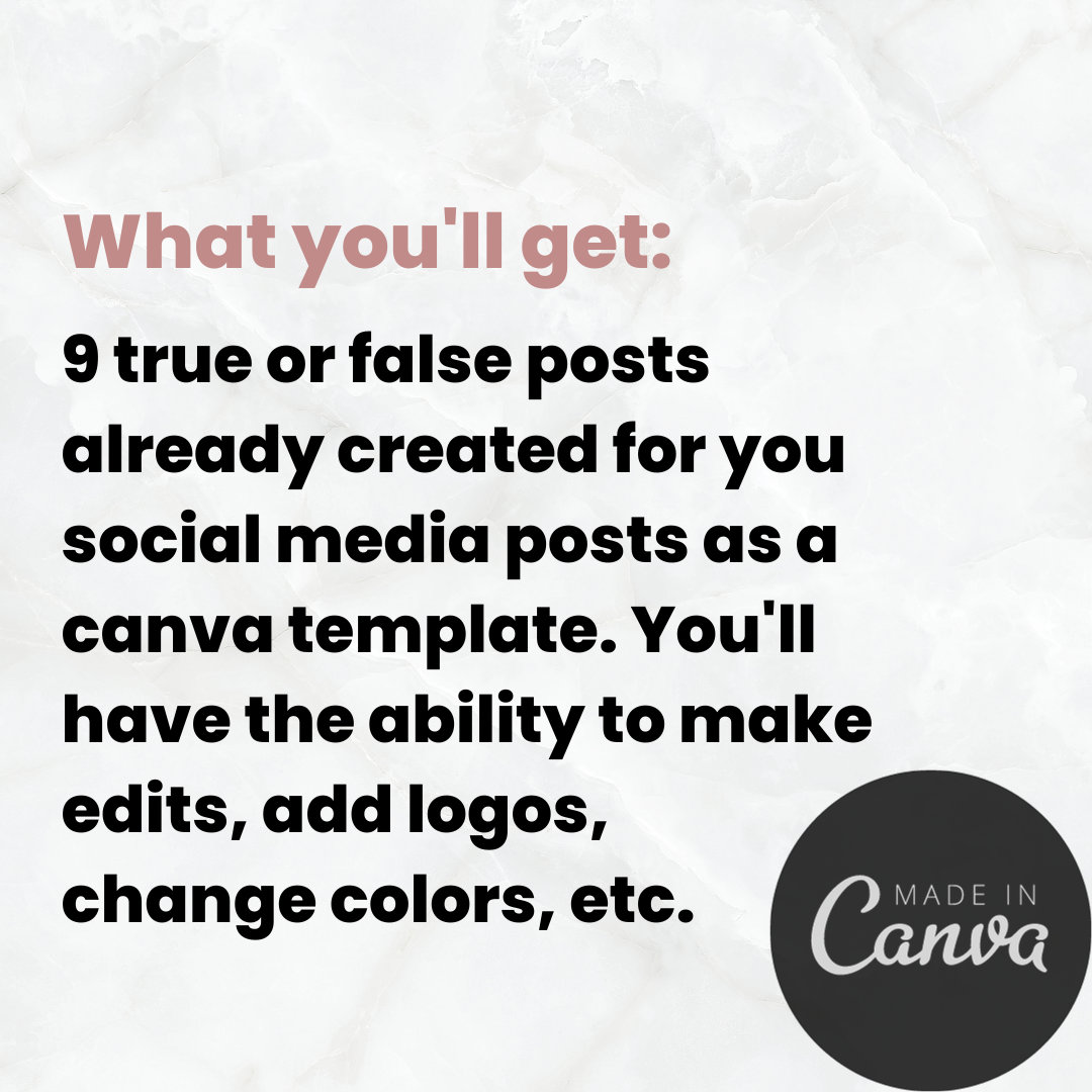 True or False Social Media Posts, Mortgage Marketing, Realtor Marketing ...