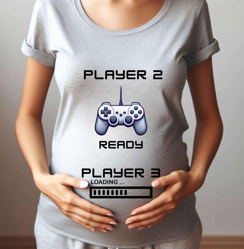 Player 2 Ready PNG, Baby Announcement Png, Pregnancy Reveal Png, Gamer ...