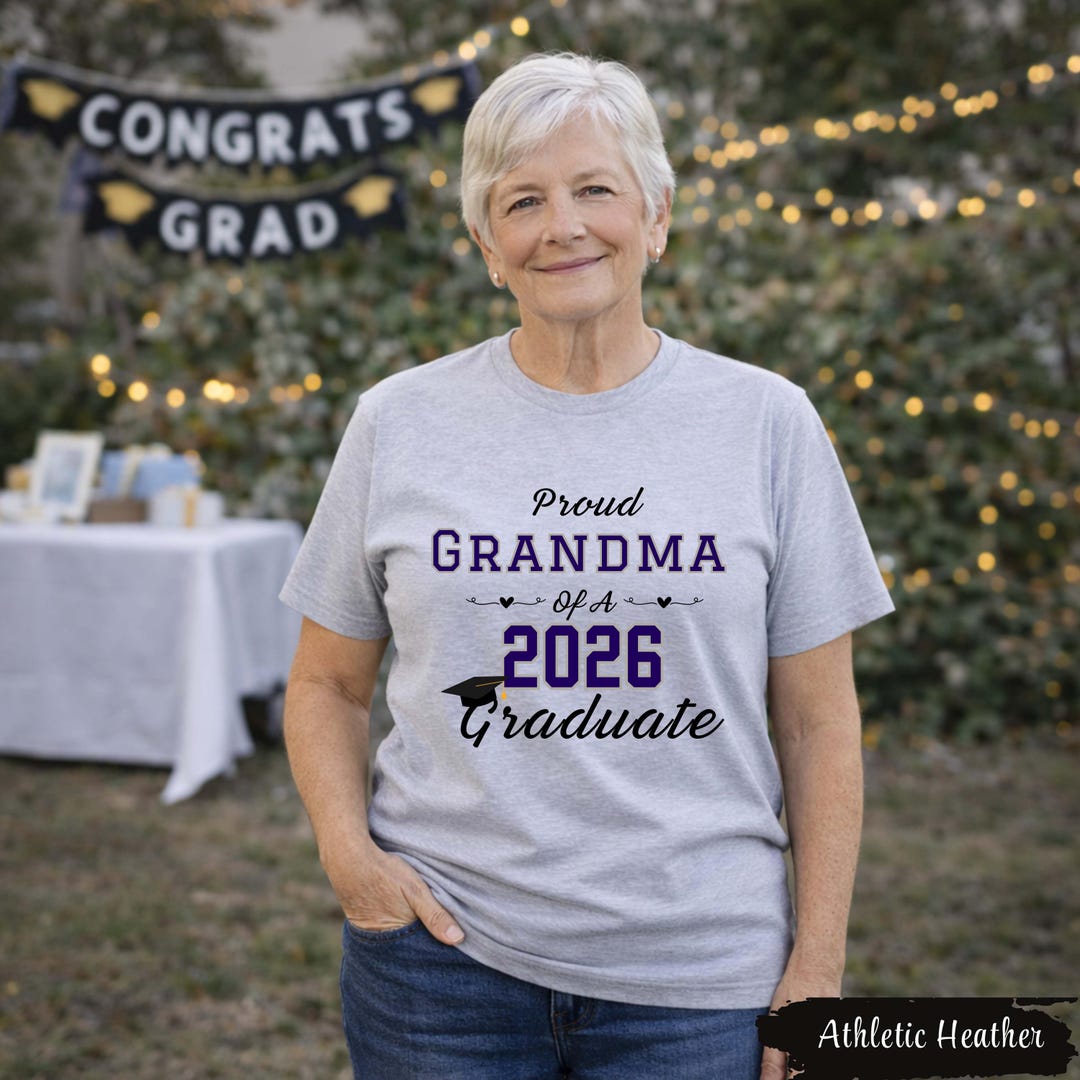 Proud Grandma of a 2026 Graduate PNG | Graduation Shirt Design | Family ...