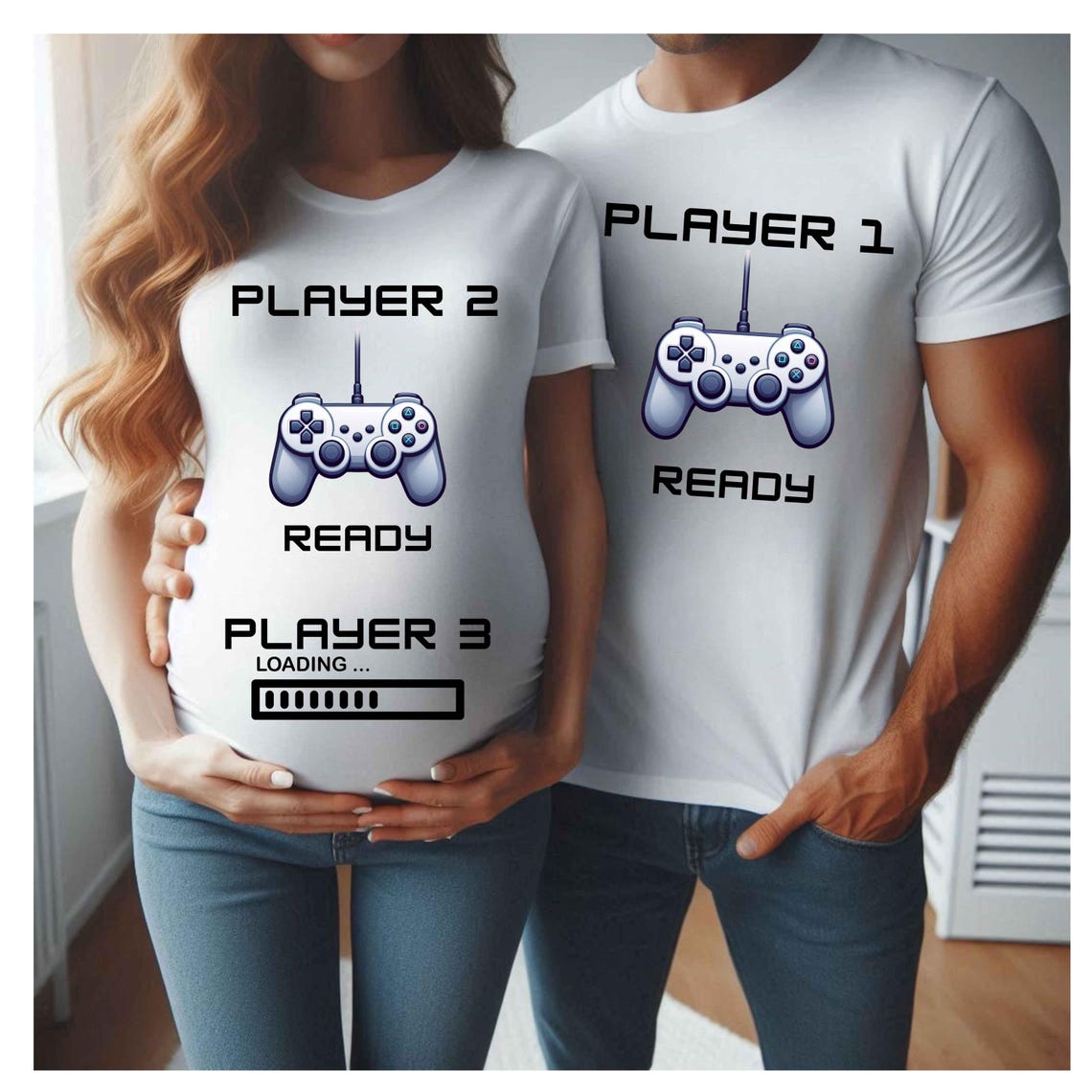Player 2 Ready PNG, Baby Announcement Png, Pregnancy Reveal Png, Gamer ...
