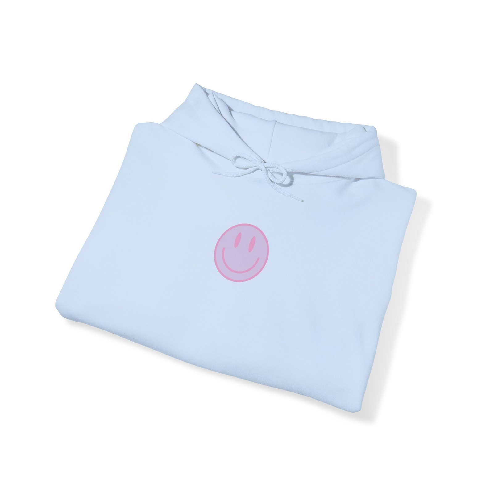 Smiley Face Light Blue Hoodie - Etsy