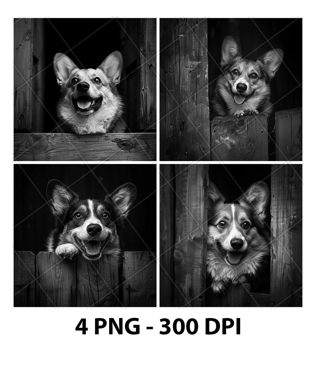 Corgi Dog Breed Portrait 2D Fur Laser Engraving File Slate PNG Coaster ...
