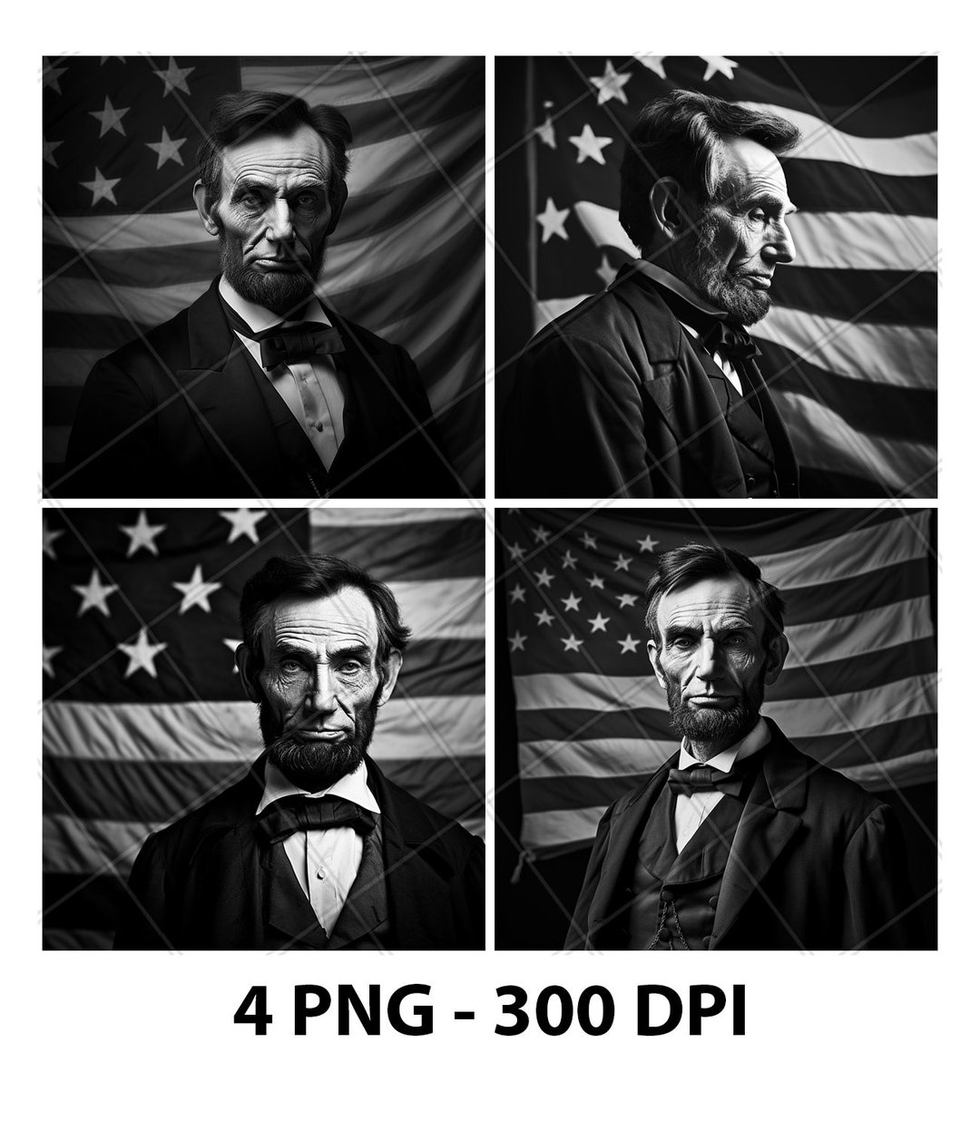 Abraham Lincoln US President Flag Laser Engraving File Slate PNG ...