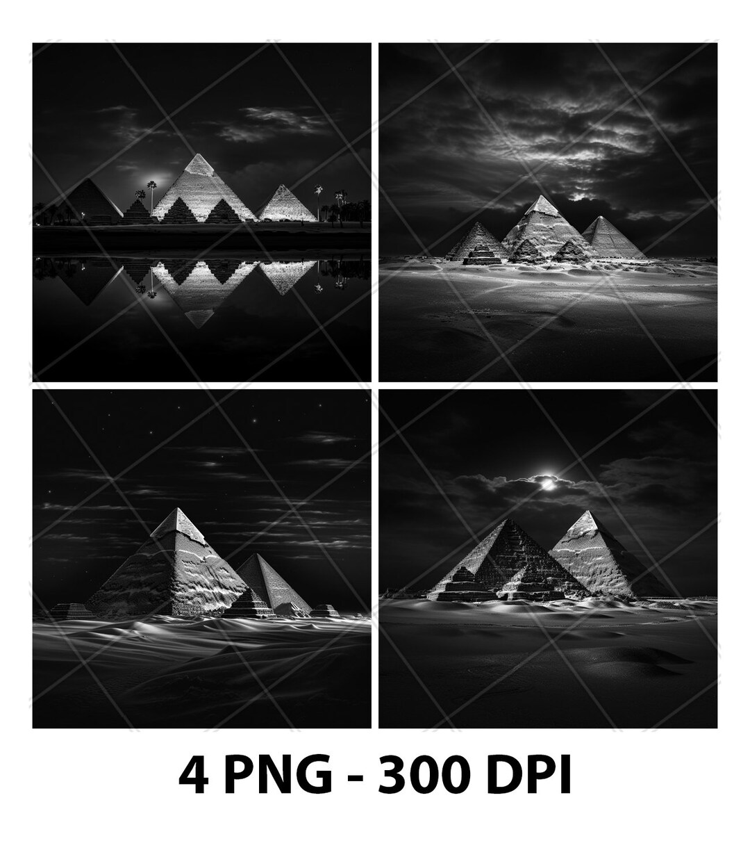 Pyramids Giza Egypt Ancient Pharaoh Laser Engraving File Slate PNG ...