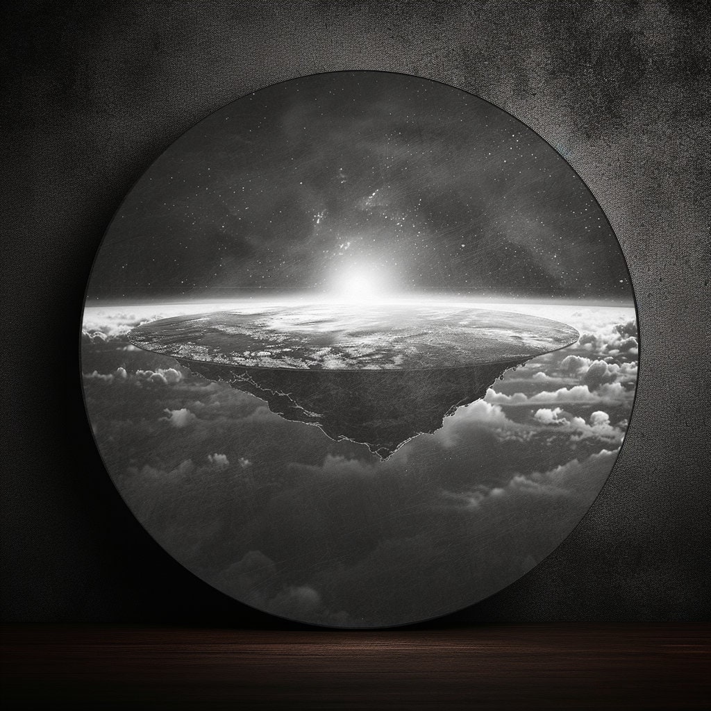 Flat Earth World Planet Map Globe Laser Engraving File Slate PNG ...