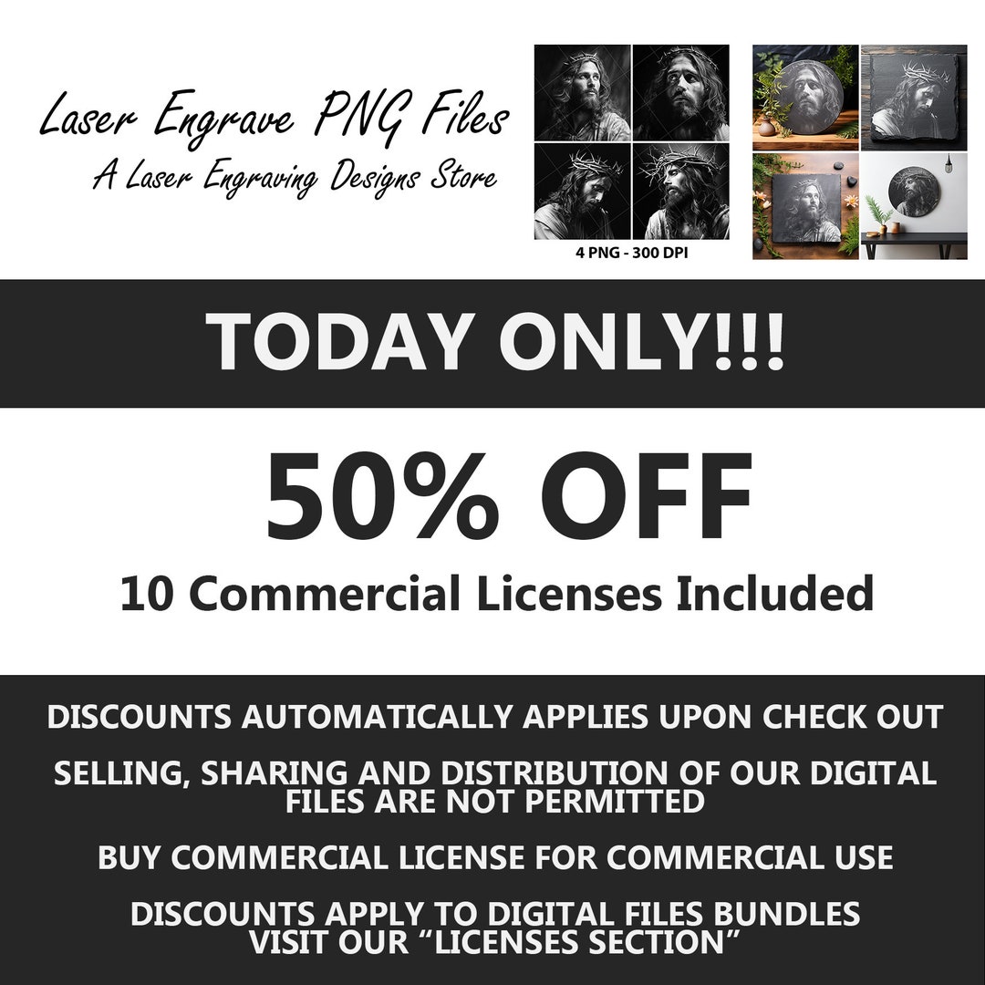 10 Commercial Licenses 50% DISCOUNT TODAY ONLY - Etsy