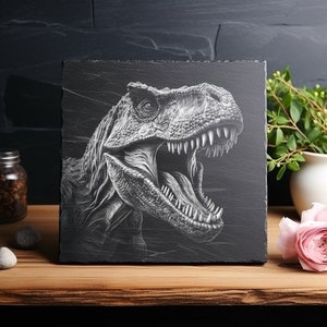 Dinosaur Jurassic Trex T Rex T-rex Slate Engraving File Wood Engrave ...