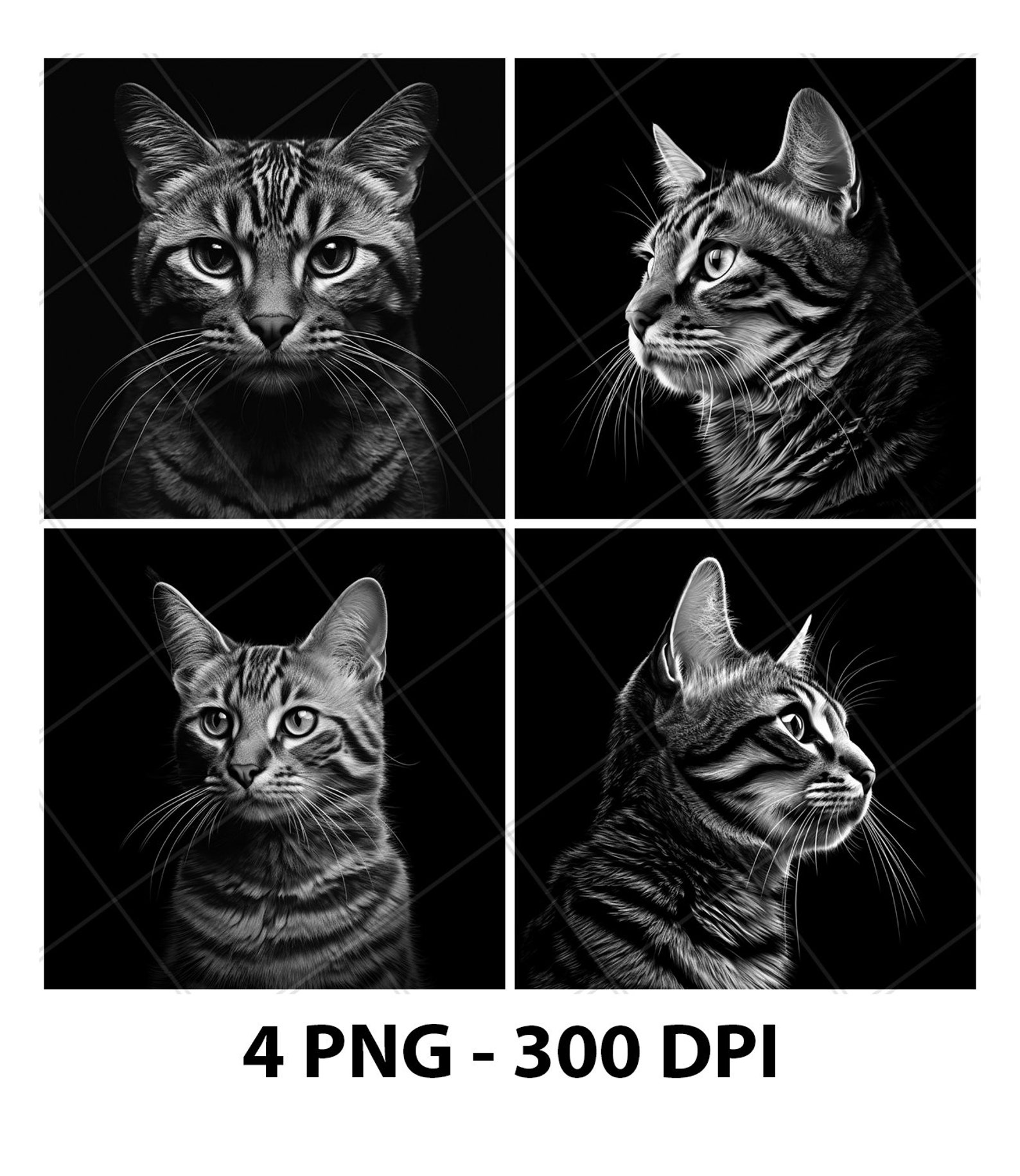Bengal Cat Breed Kitten Kitty Pet Laser Engraving File Slate PNG ...