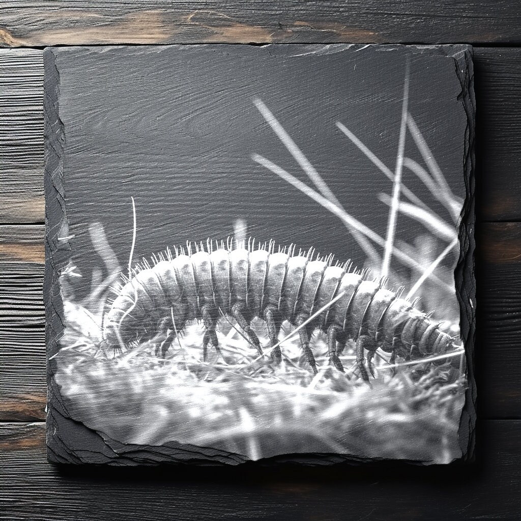 Centipede Millipede Worm Insect Laser Engraving File Slate PNG Coaster ...