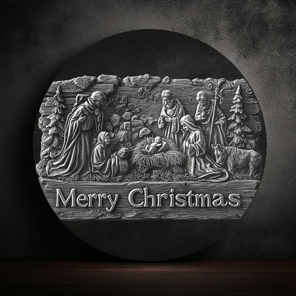 Nativity Christmas Birth Jesus Christ Slate Engraving File Wood Engrave ...